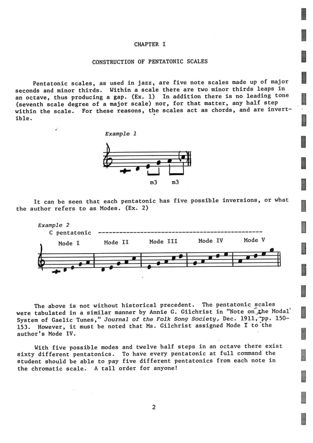 Pentatonic scales for jazz improvisation | PDF