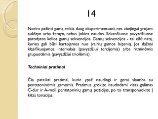 Pentatonika. Praktinis pritaikymas | PPT