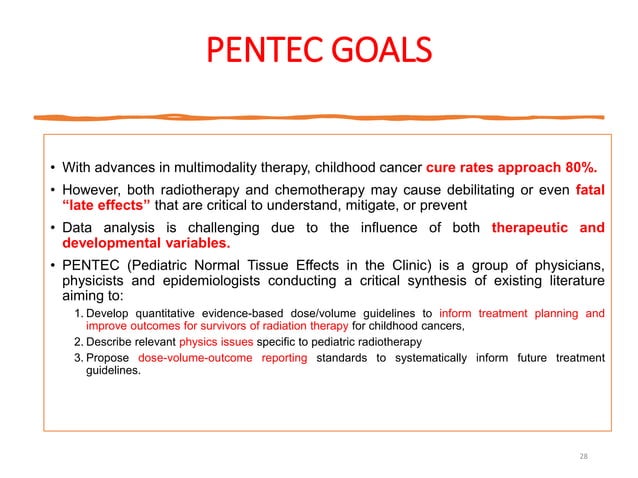 PENTEC GUIDELINES FOR PAEDIATRIC RADIOTHERAPY | PPTX