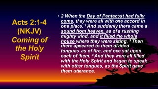 Pentecost baptism of the holy spirit. | PPTX