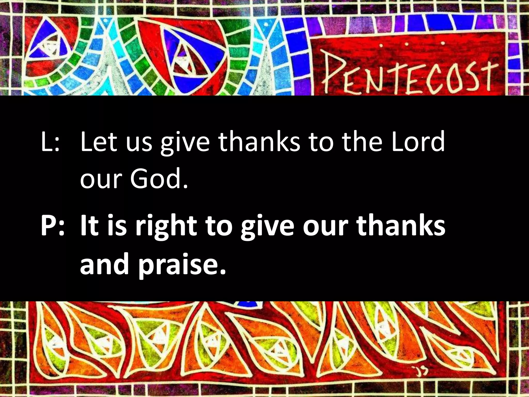 Pentecost Communion | PPTX