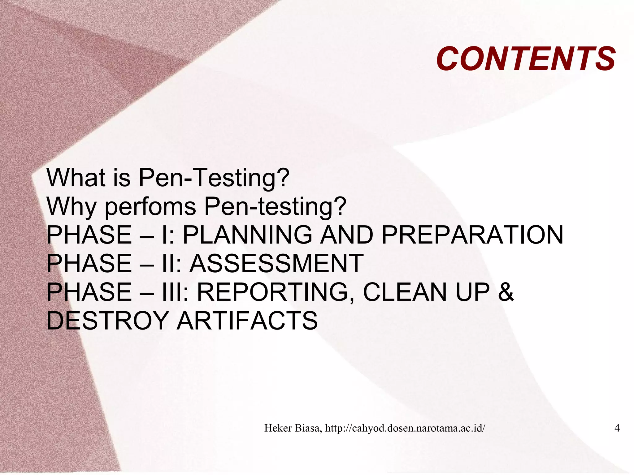 Pen test methodology | ODP