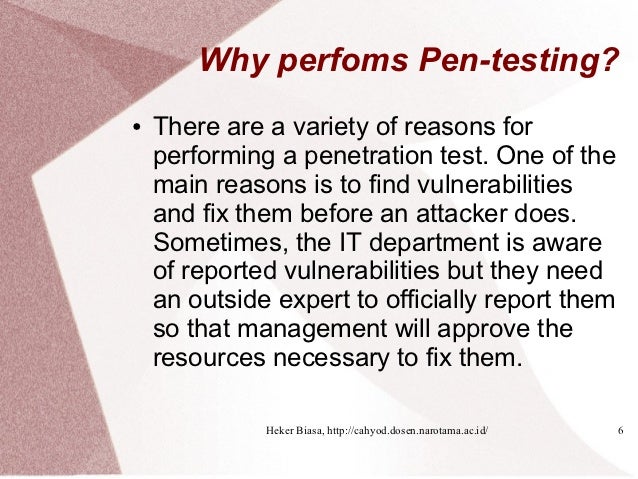 Pen test methodology