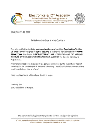 Penetration Testing Report | PDF