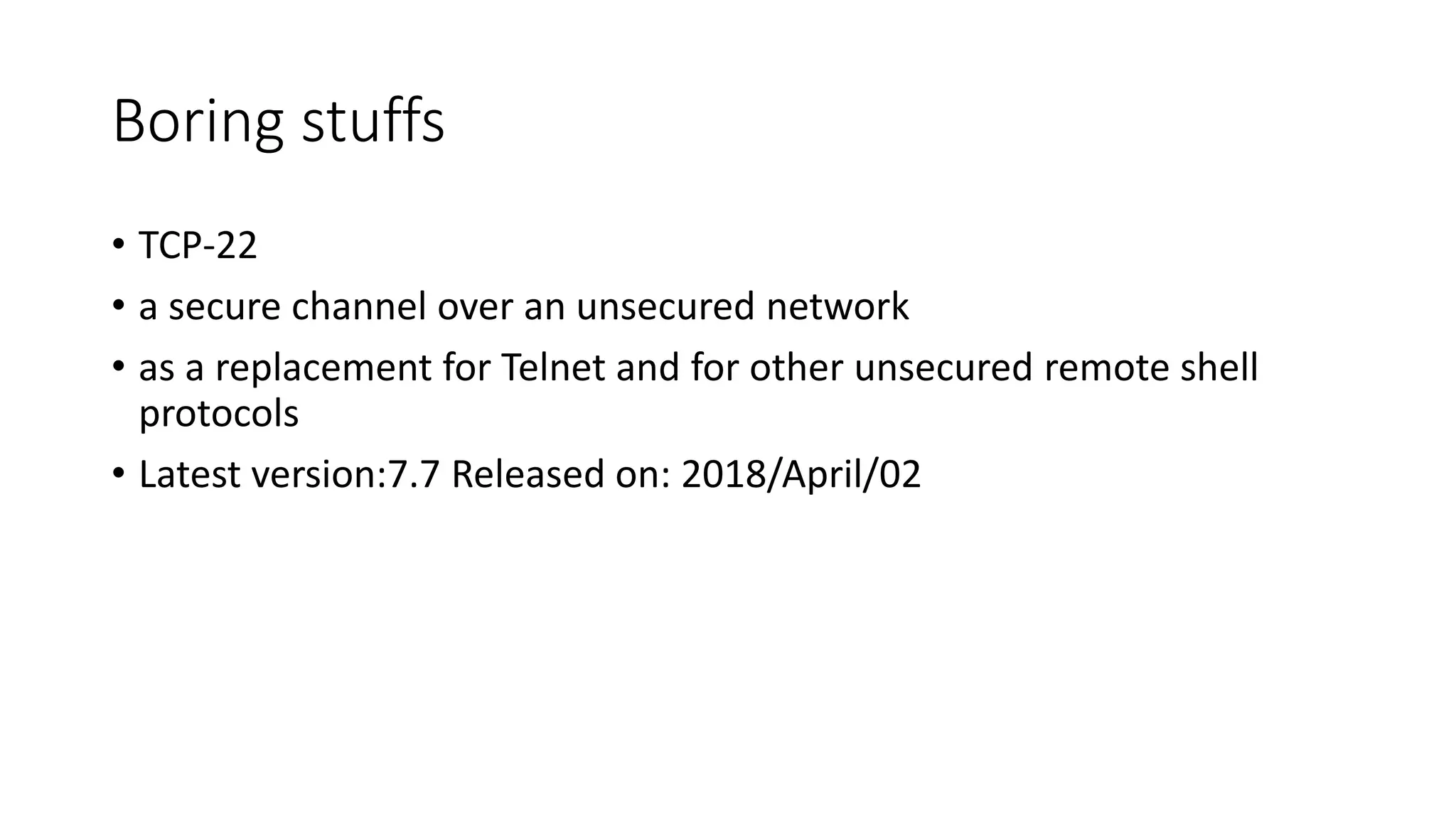 Pentesting Ssh Pptx Information And Network Security Computing