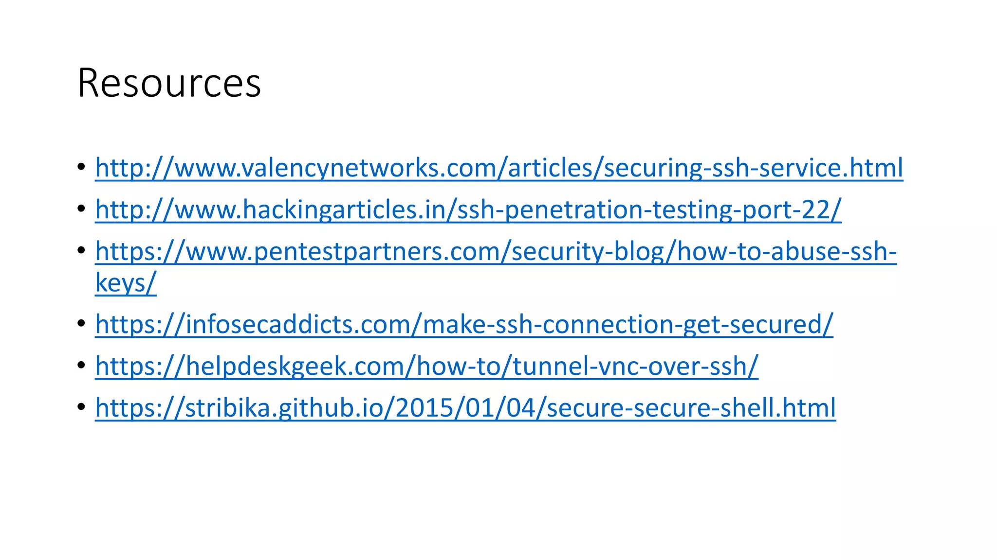 Pentesting Ssh Pptx Information And Network Security Computing