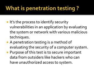 Pentesting with linux | PPT