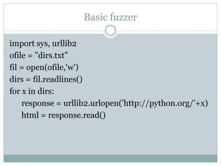 Penetration testing using python | PPTX
