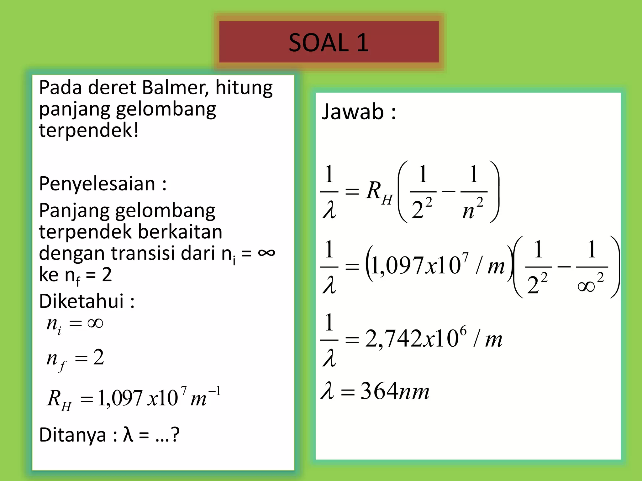 teori Bohr tentang Atom Hidrogen | PPTX