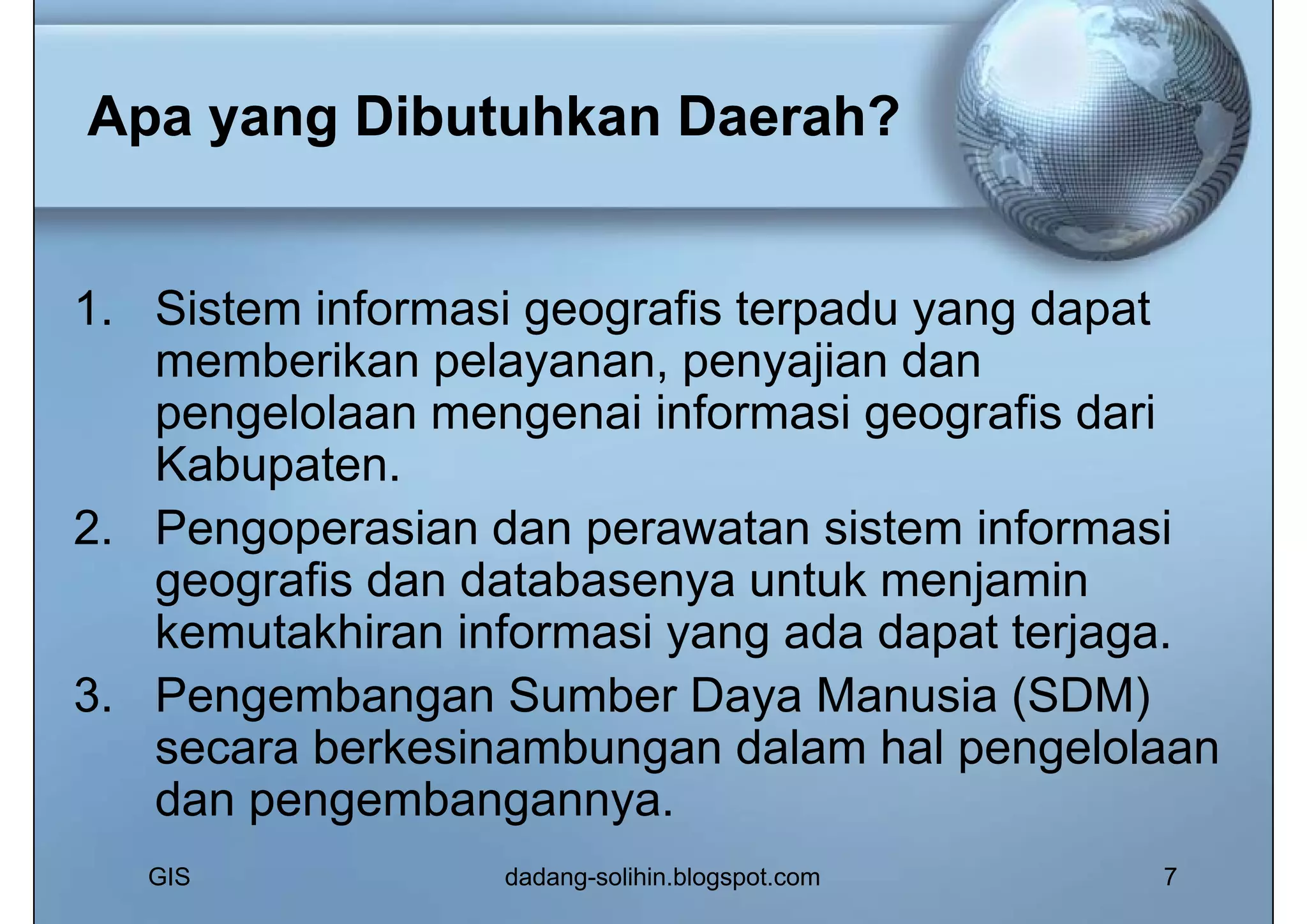 Pentingnya GIS dalam Pembangunan Daerah | PDF