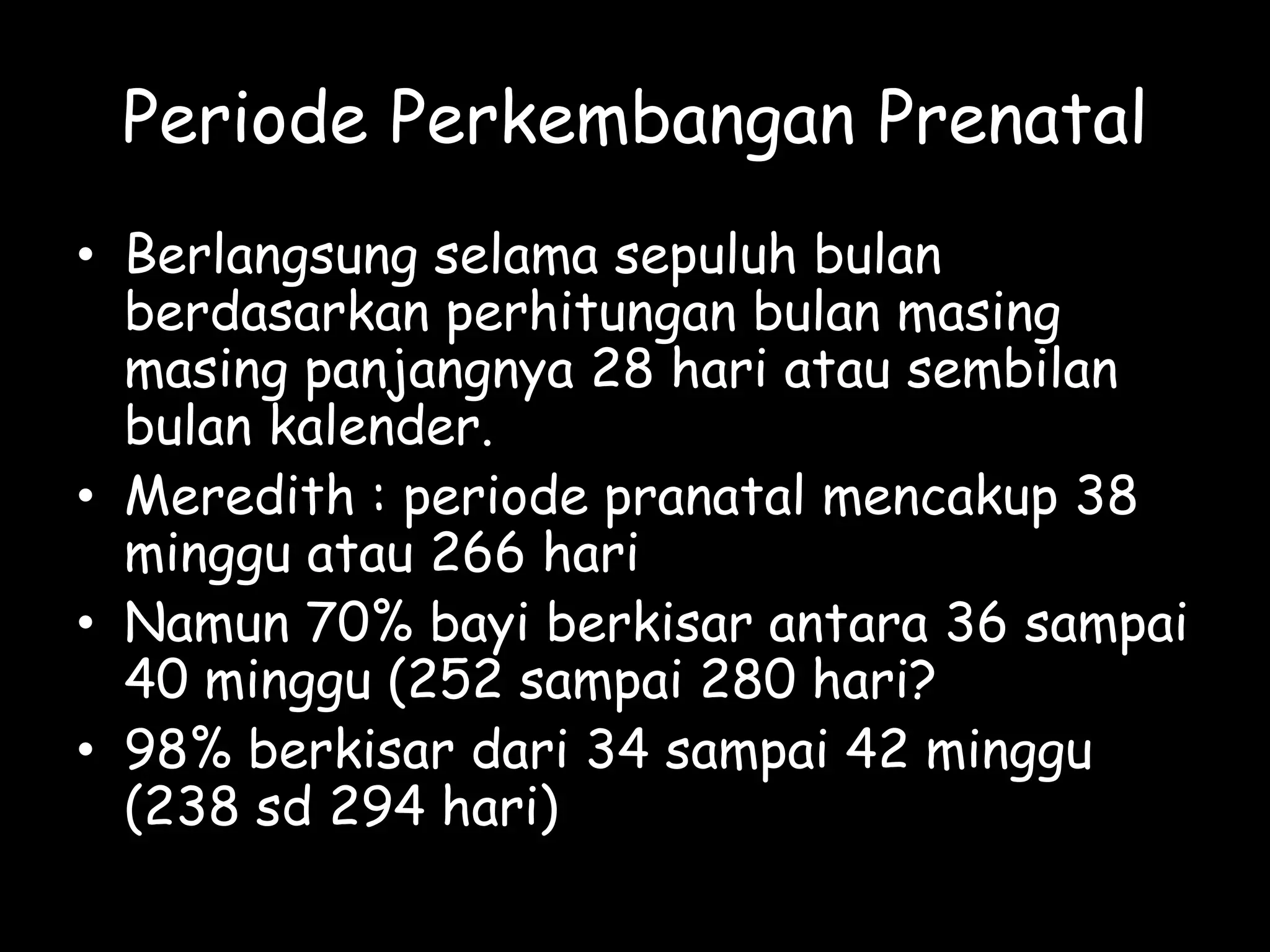 periodisasi perkembangan periode pranatal | PPTX