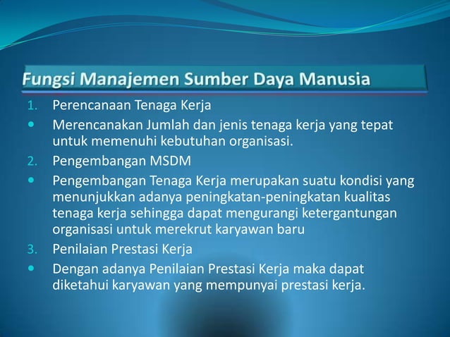 Pentingnya manajemen sumber daya manusia dalam organisasi | PPTX
