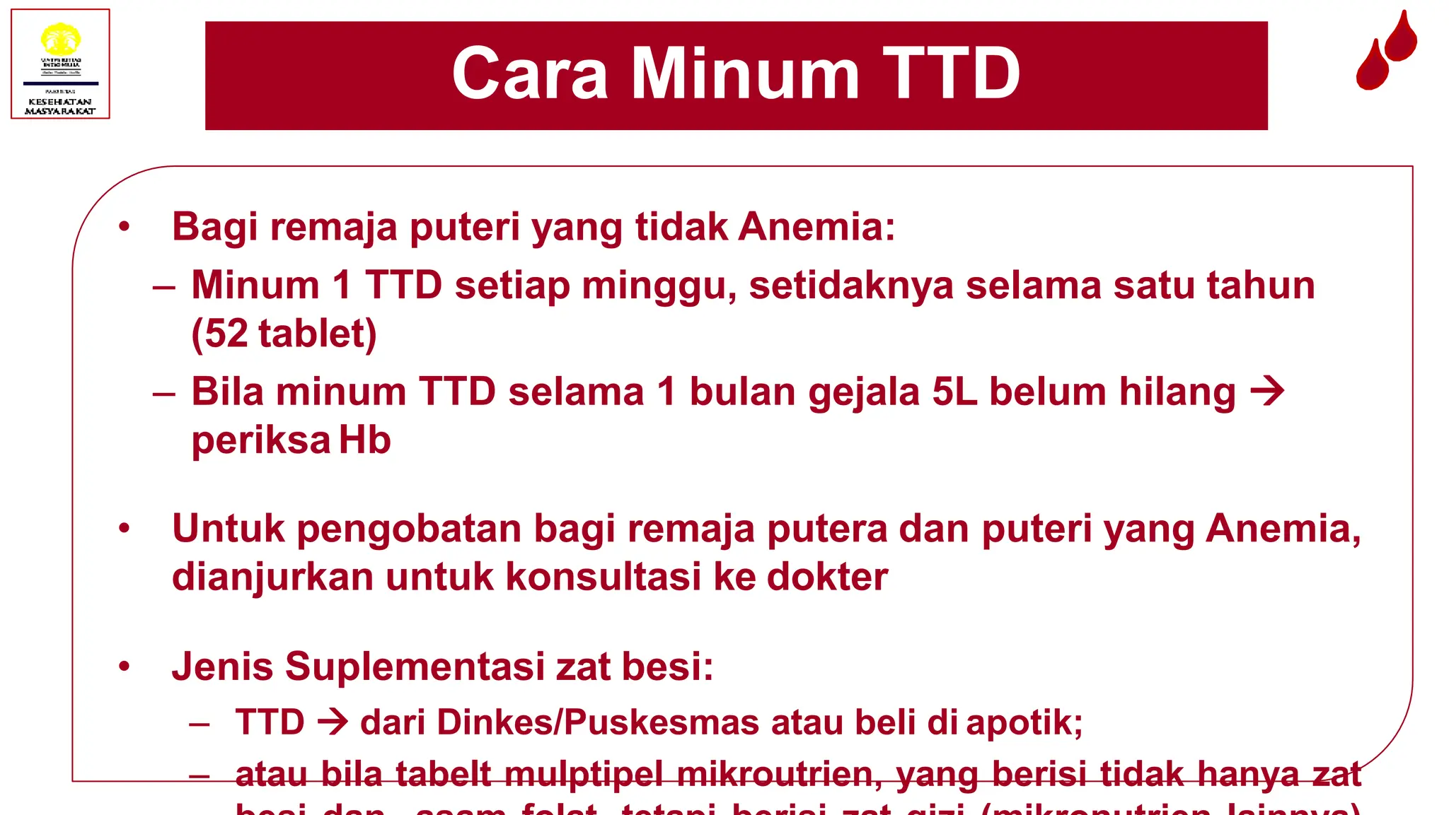 Pentingnya Penerapan Gizi Seimbang dan konsumsi TTD Pada Remaja untuk ...