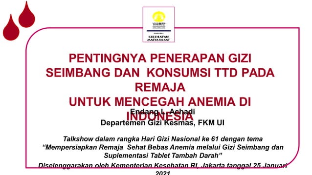 Pentingnya Penerapan Gizi Seimbang dan konsumsi TTD Pada Remaja untuk ...