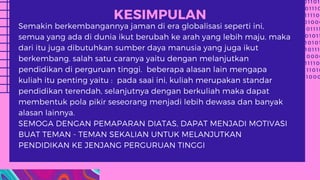 Pentingnya perkuliahan di era globalisasi | PDF