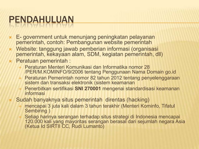 Pentingnya sistem keamanan web | PPTX