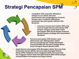 Pentingnya strategi pencapaian standar pelayanan minimal (spm | PDF