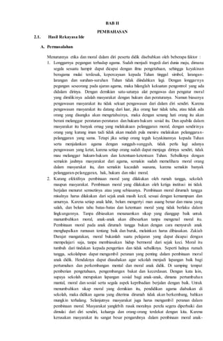 Pentingya pendidikan karakter dengan menanamkan nilai nilai moral pada siswa | PDF