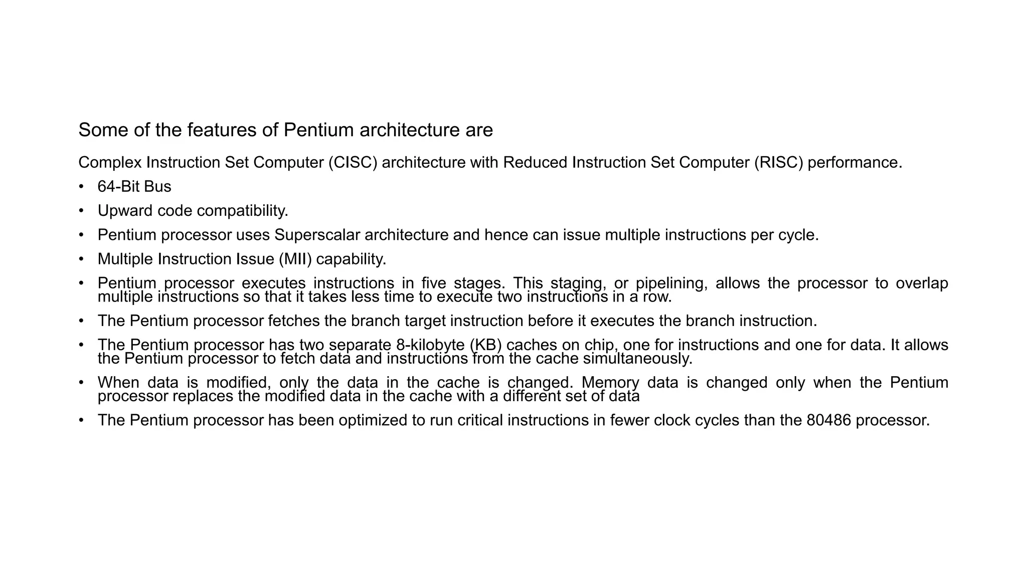 Pentium Architecture | PPTX