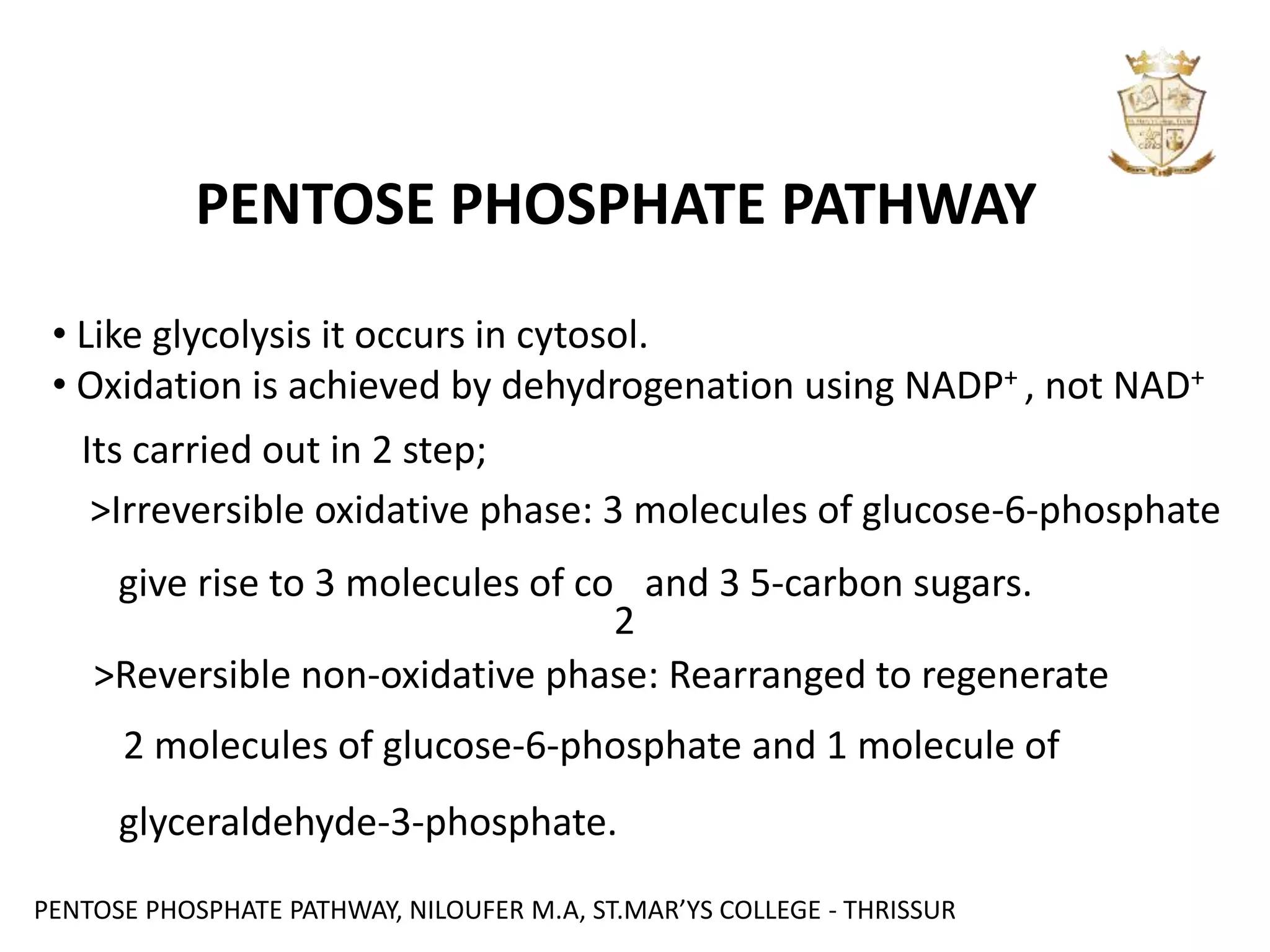 Pentose phosphate pathway | PPTX