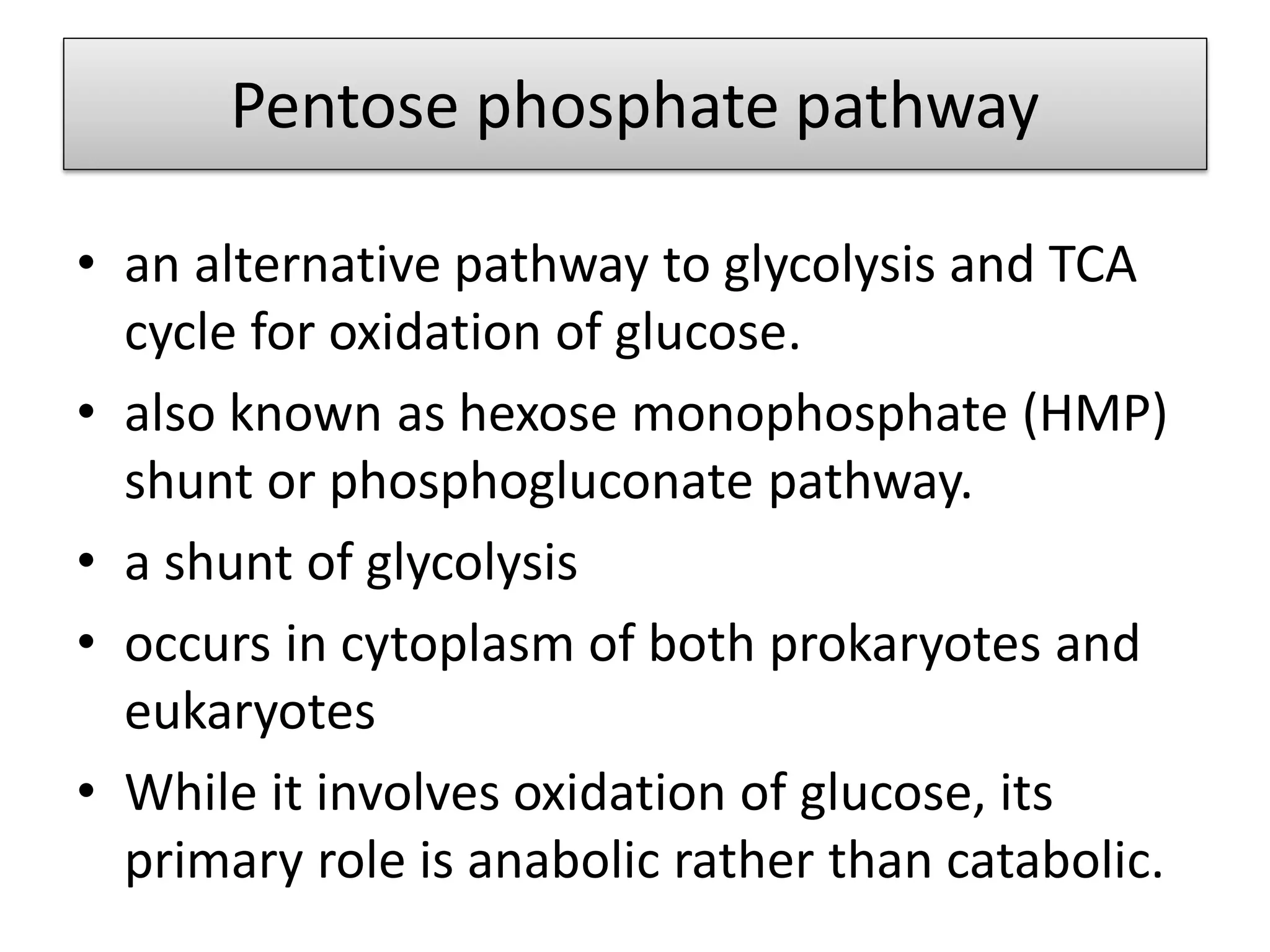 Pentose phosphate pathway (Hexose Monophosphate Pathway) | PDF