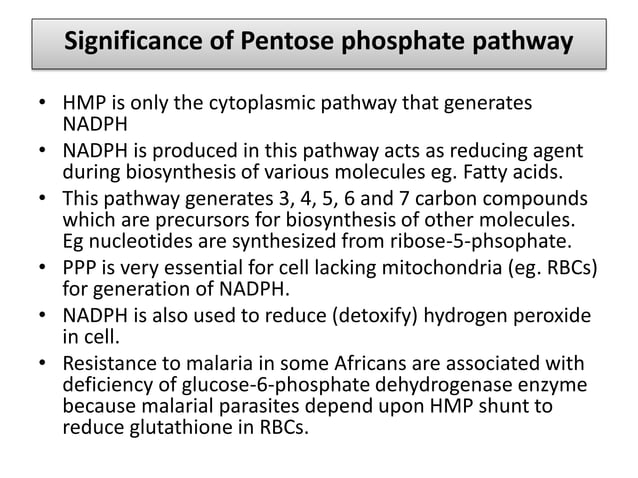 Pentose phosphate pathway (Hexose Monophosphate Pathway) | PDF ...