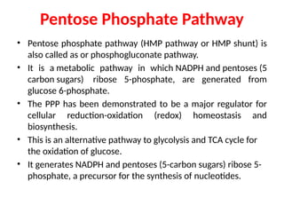 pentose phosphate pathway biochemistry topic | PPT