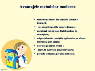 „MODALITĂŢI DE ACTIVIZARE A ELEVILOR PRIN METODE ACTIV-PARTICIPATIVE ÎN PREDAREA-ÎNVĂŢAREA ...