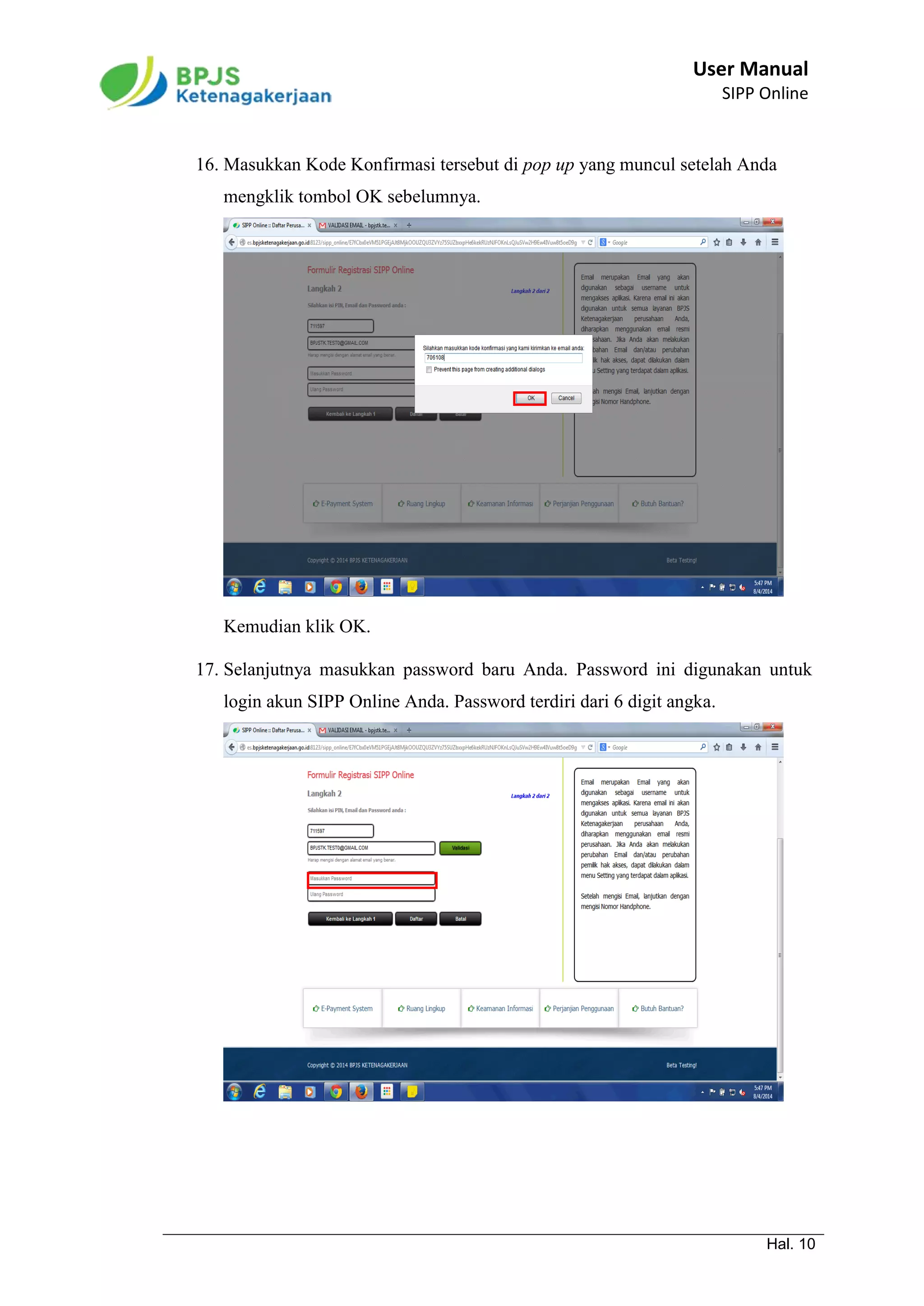 Pentunjuk sipp online | PDF