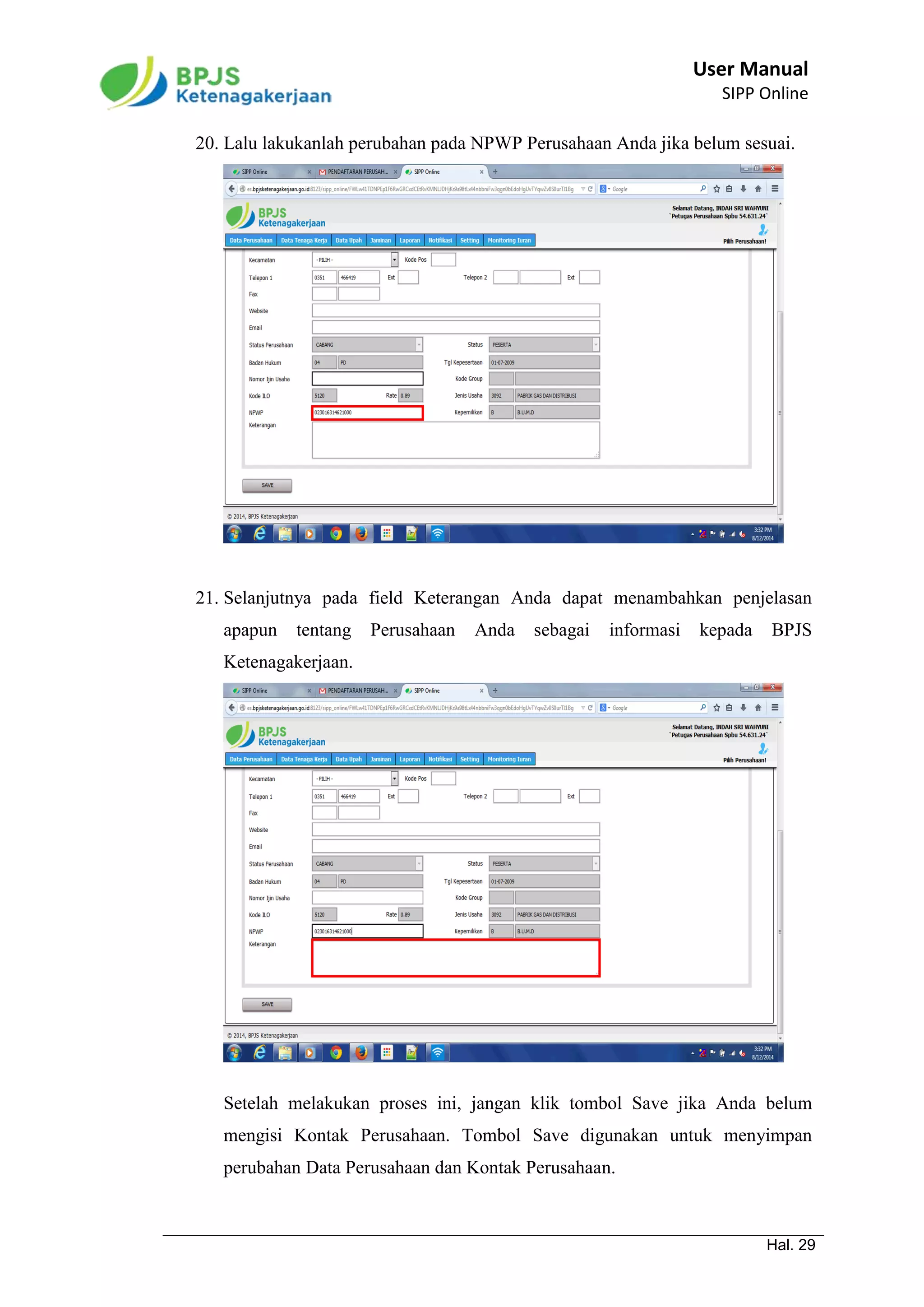 Pentunjuk sipp online | PDF