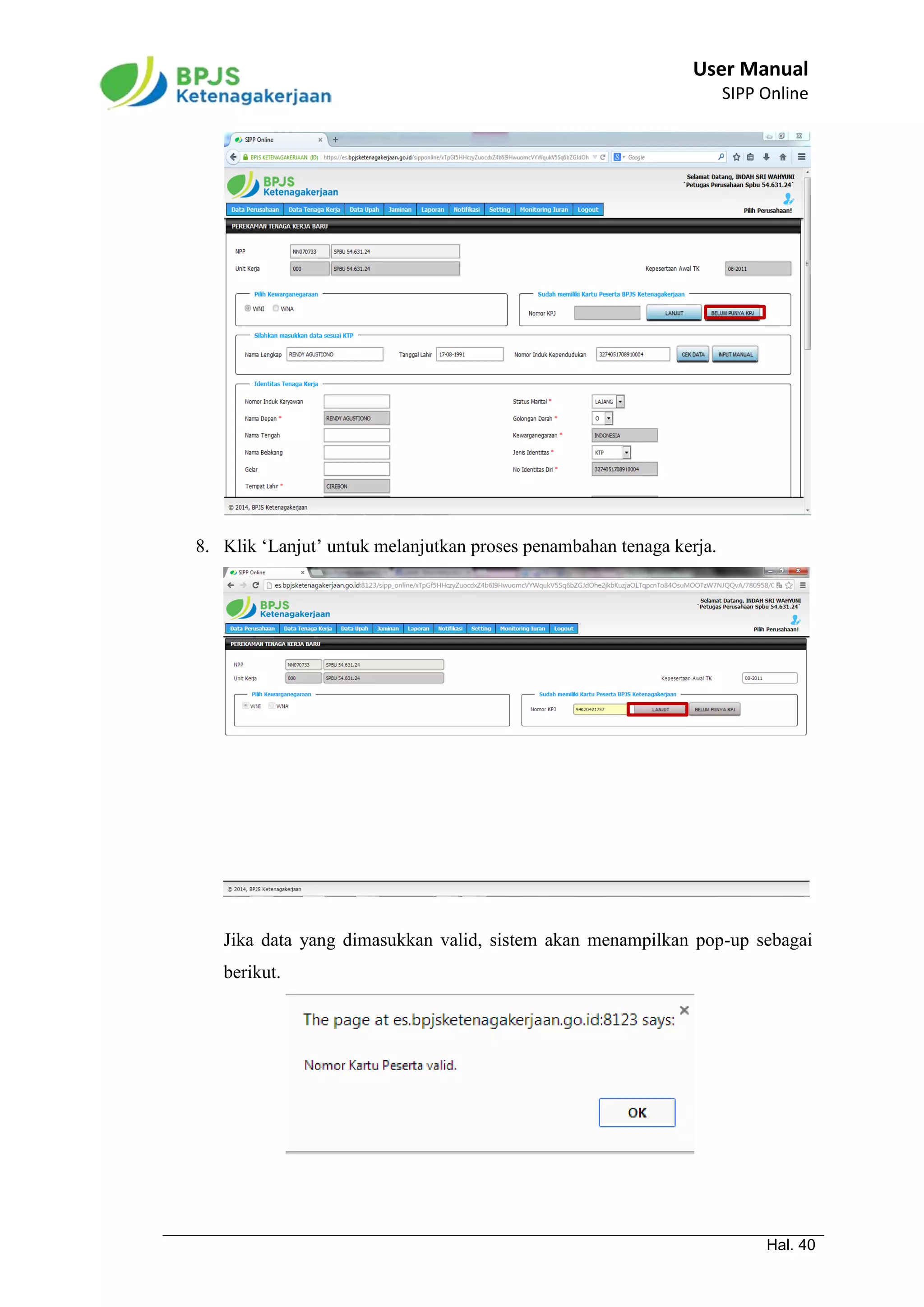 Pentunjuk sipp online | PDF