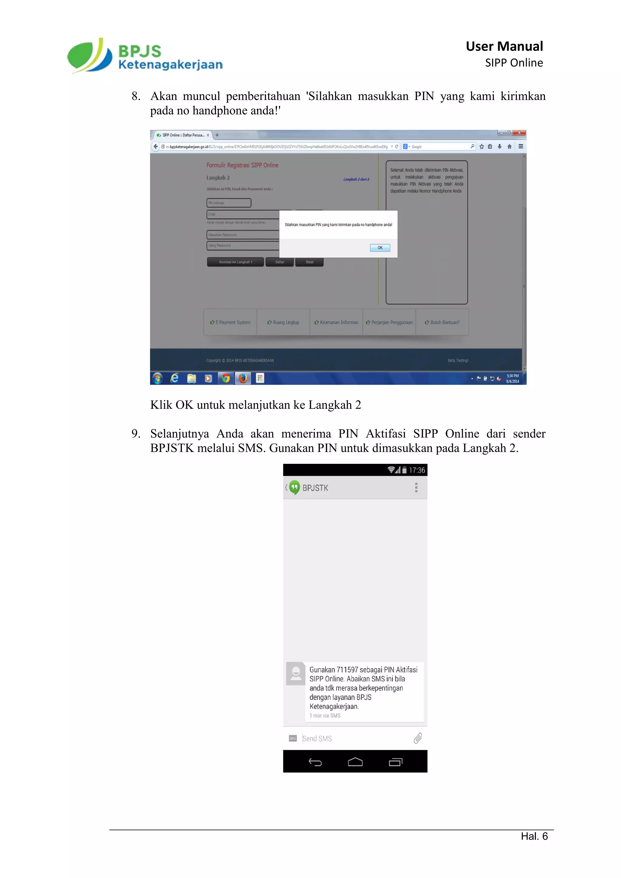Pentunjuk sipp online | PDF
