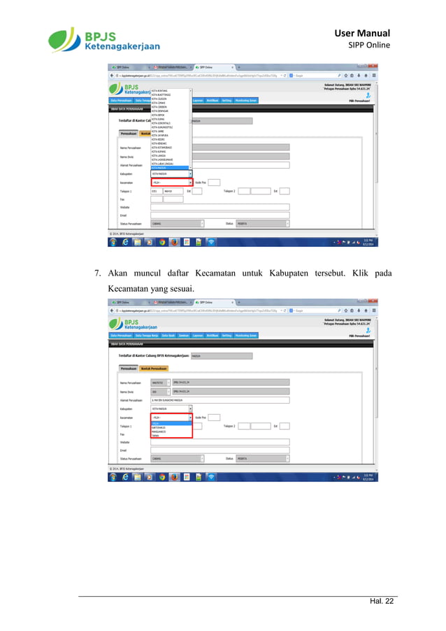 Pentunjuk sipp online | PDF