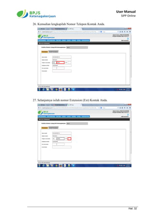Pentunjuk sipp online | PDF