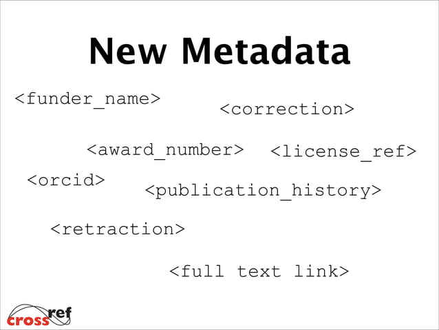 Barcelona 2014 CrossRef: What's Coming by Ed Pentz | PPT