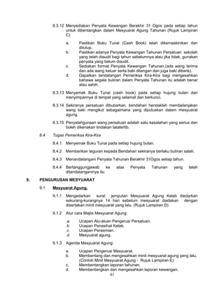 Penubuhan dan pengurusan kelab, persatuan, unit beruniform | DOC