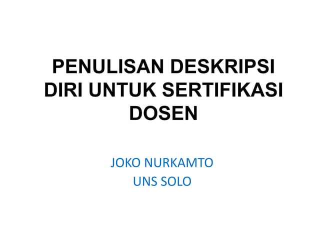 Penulisan deskripsi-diri | PPT