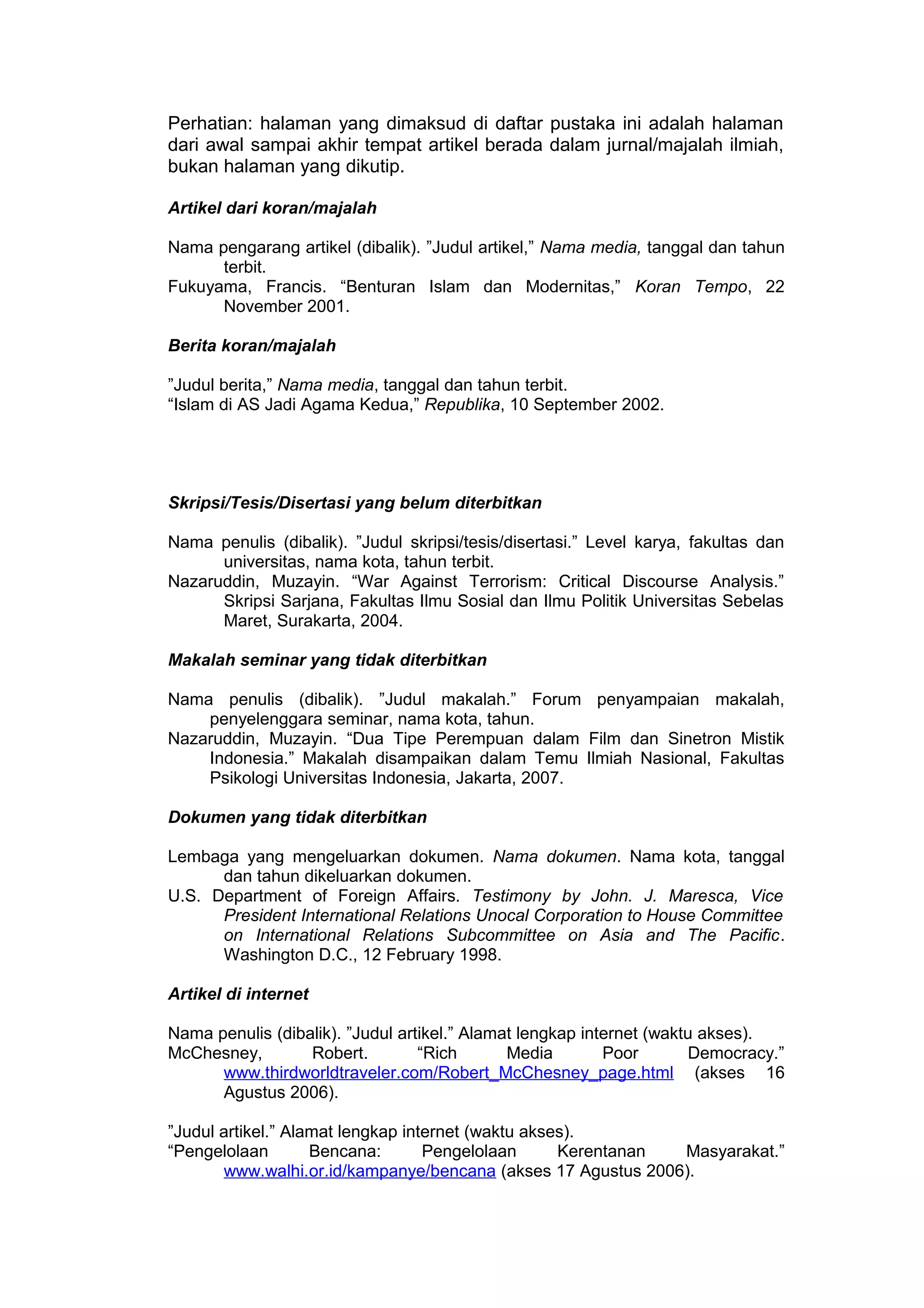 Penulisan kutipan | DOC