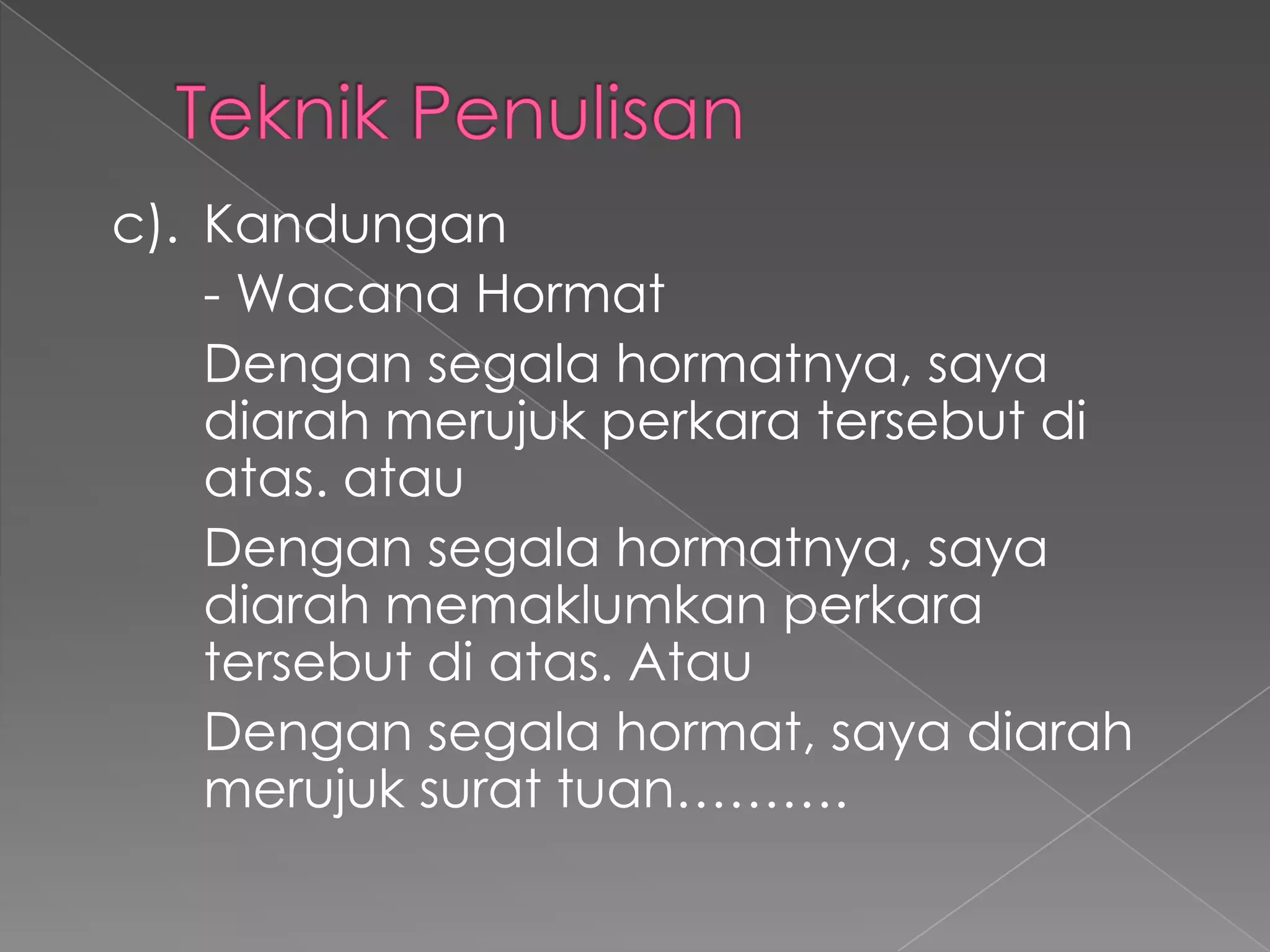 Penulisan Surat Rasmi | PPSX
