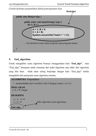 Penulisanalgoritma | PDF
