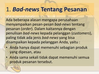 Penulisan bad news | PPTX
