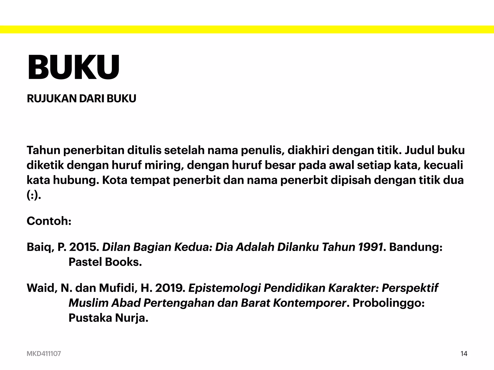 Penulisan Daftar Rujukan | PDF