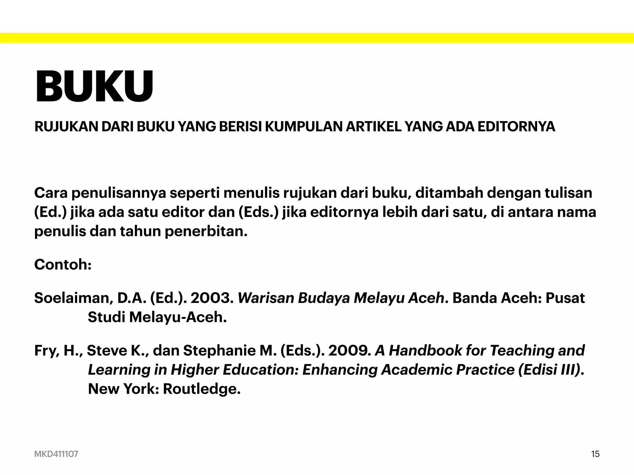 Penulisan Daftar Rujukan | PDF