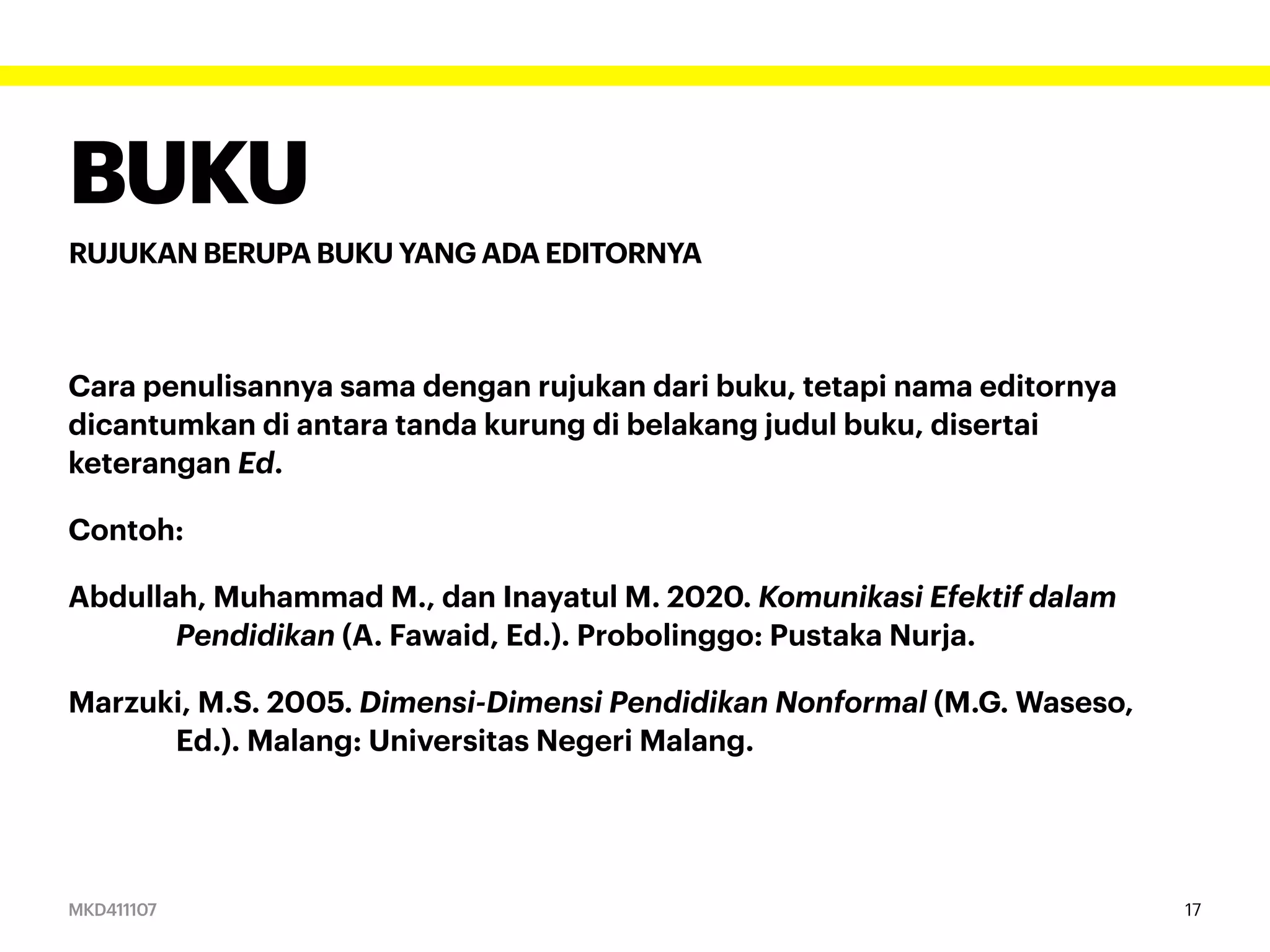 Penulisan Daftar Rujukan | PDF