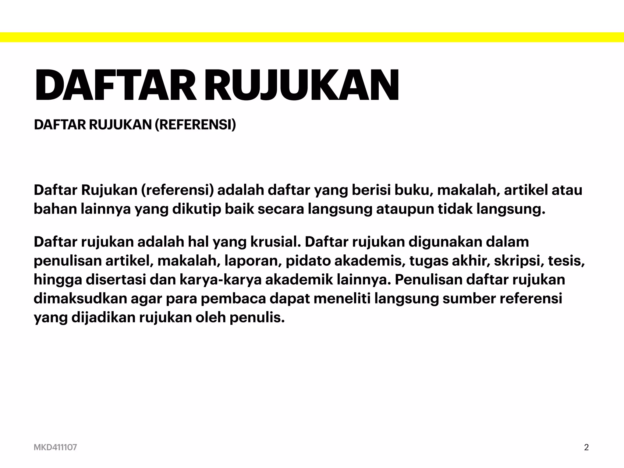 Penulisan Daftar Rujukan | PDF