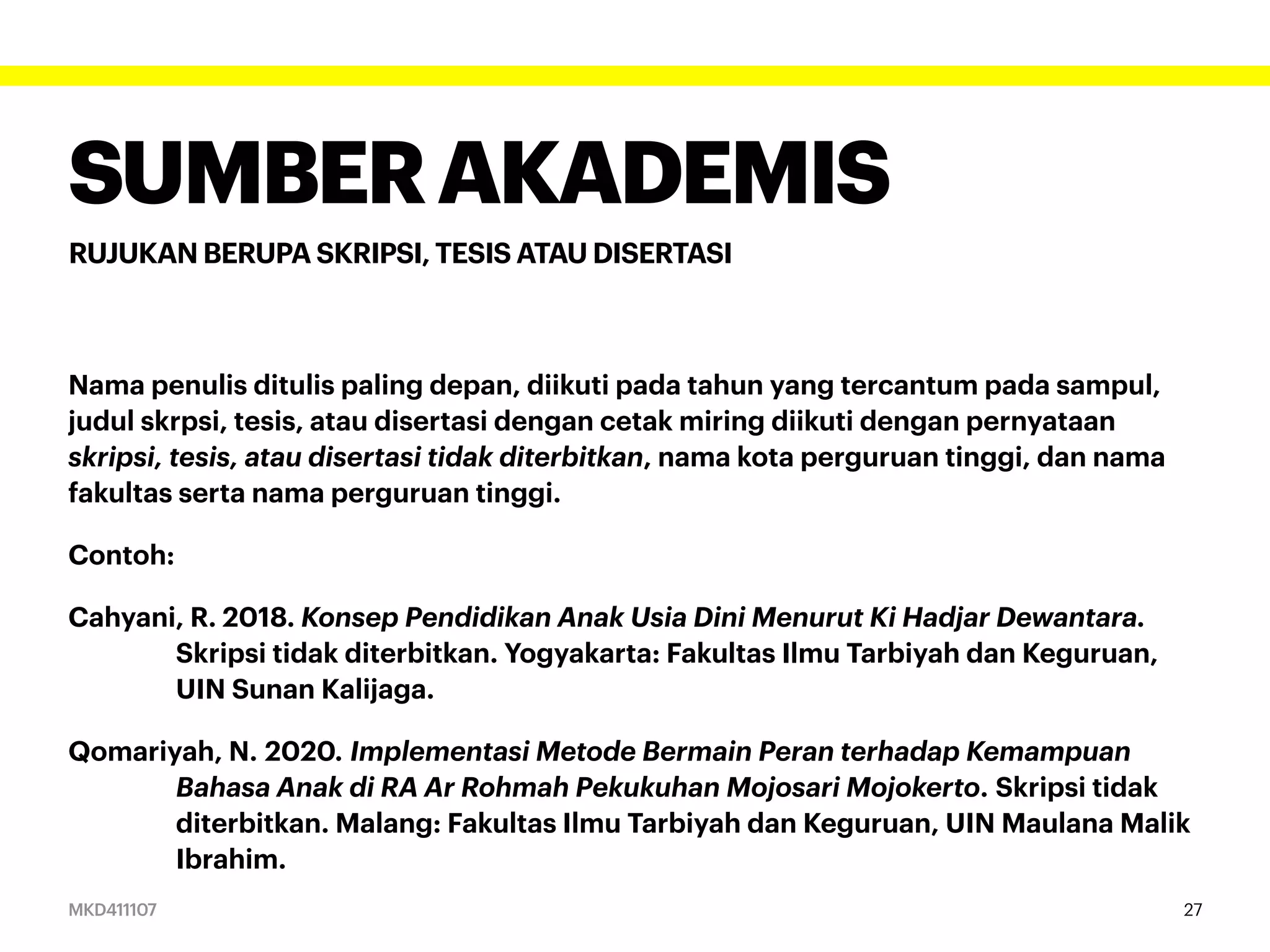 Penulisan Daftar Rujukan | PDF
