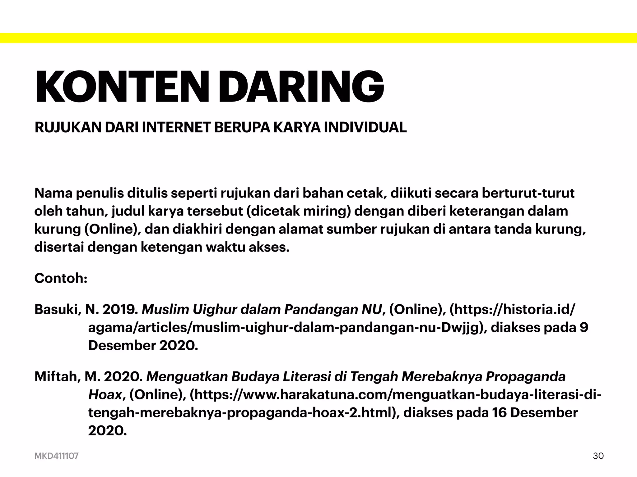 Penulisan Daftar Rujukan | PDF