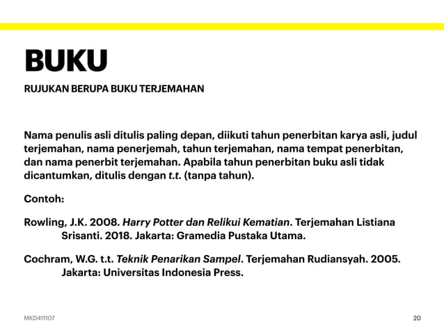 Penulisan Daftar Rujukan | PDF