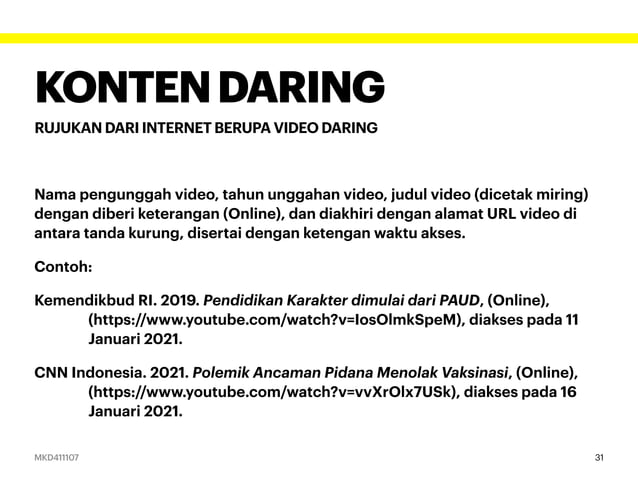 Penulisan Daftar Rujukan | PDF