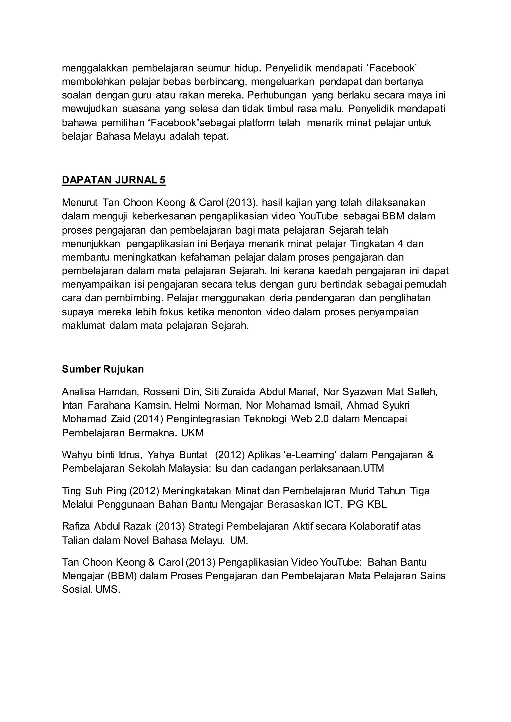 Penulisan dapatan kajian | DOCX